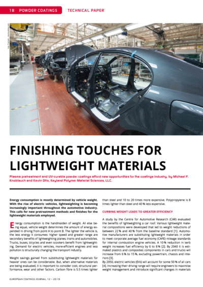 Articles | Keyland Polymer UV Cured Powder Coatings